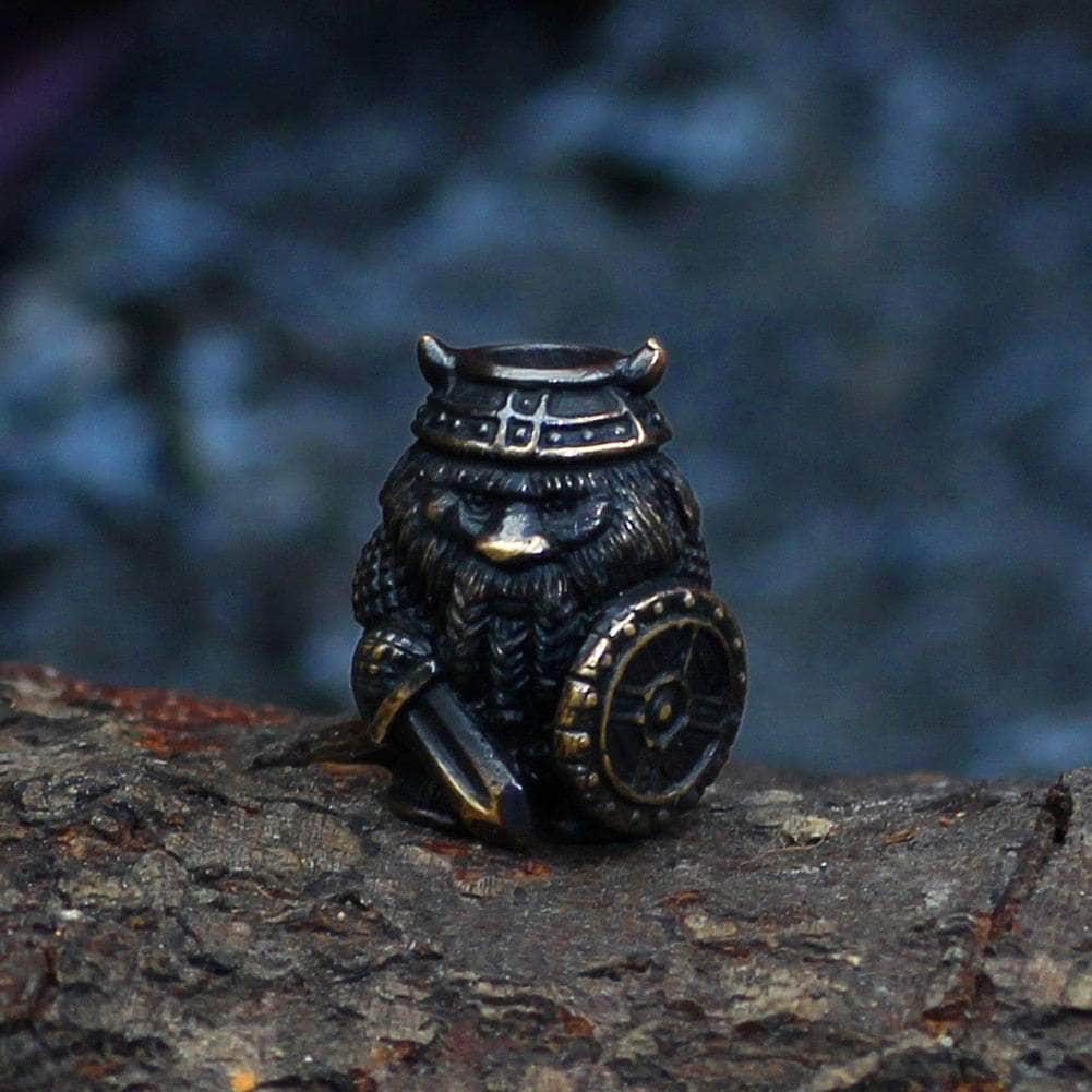 Vikings Warrior Sword and Shield Stainless Steel Beard Beads - Vikings Roar