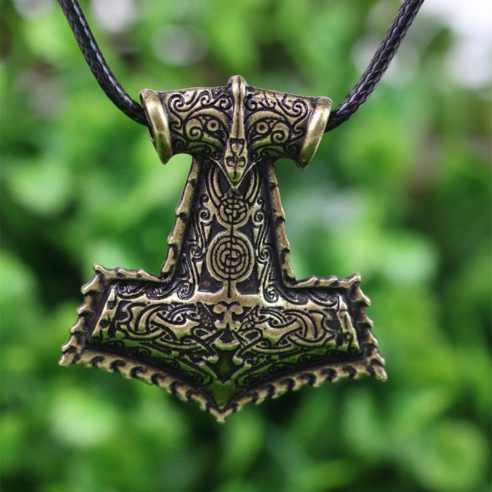 "Mikill" Leather Viking Hammer Necklace – Vikings Roar