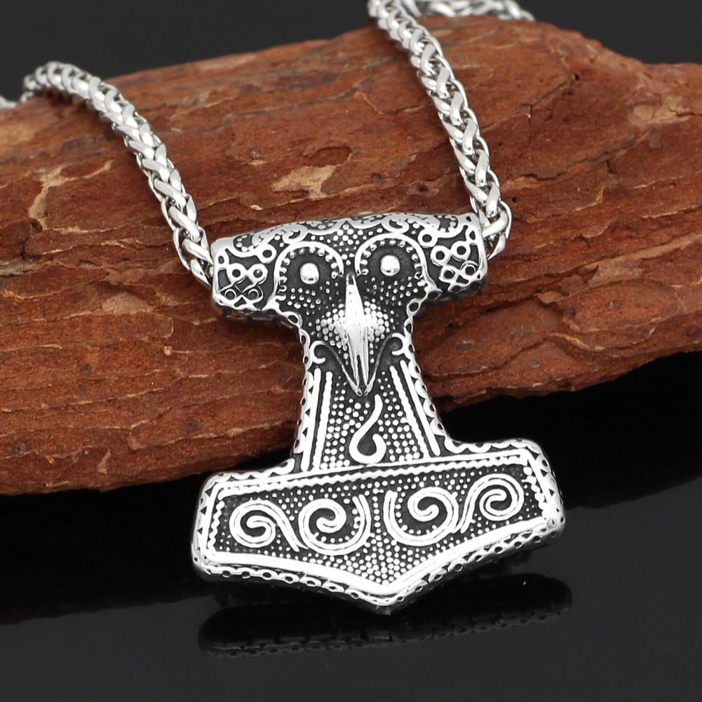 Raven Mjolnir Necklace - Vikings Roar