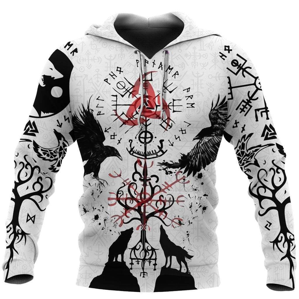 Vegvisir Hugin and Munin with Fenrir Yggdrasil - Vikings Roar