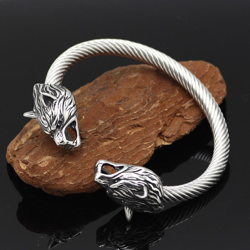 Viking Armring With Wolf heads – Vikings Roar